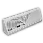 Decor Grates 3 in. x 18 in. Plastic Baseboard Register, White PL18BB-WH ...