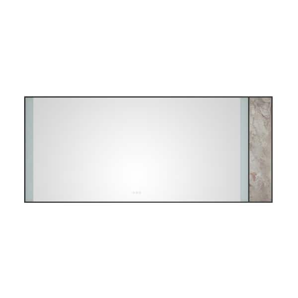 ANGELES HOME 84 in. W x 36 in. H Large Rectangular Stainless Steel ...
