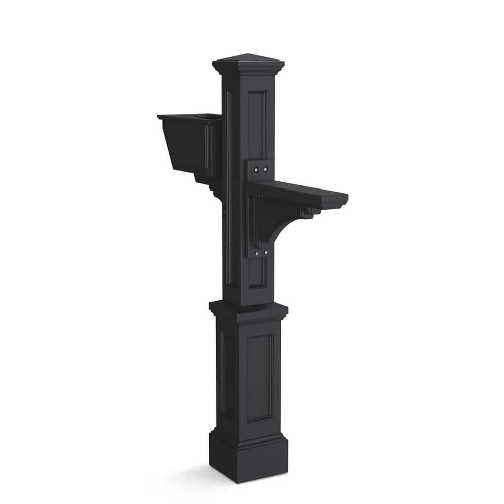 Mayne Westbrook Decorative Polyethylene Mailbox Post, Black 5900-B ...