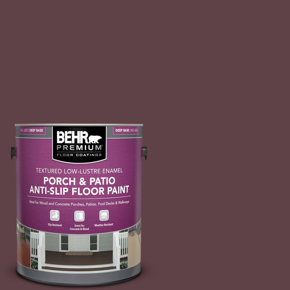 BEHR PREMIUM 1 gal. #110F-7 Deep Garnet Textured Low-Lustre Enamel ...
