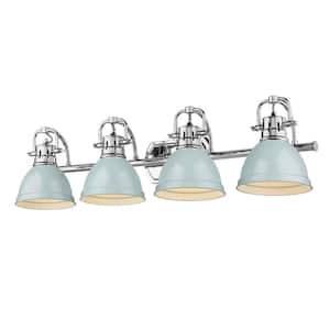 Golden Lighting Duncan Collection 1-Light Chrome Sconce 6021WMPCHBK ...