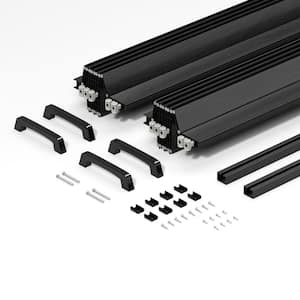 GOLDENPOLEY Blackout 72 in. x 80 in. Black Finished PVC Interior ...