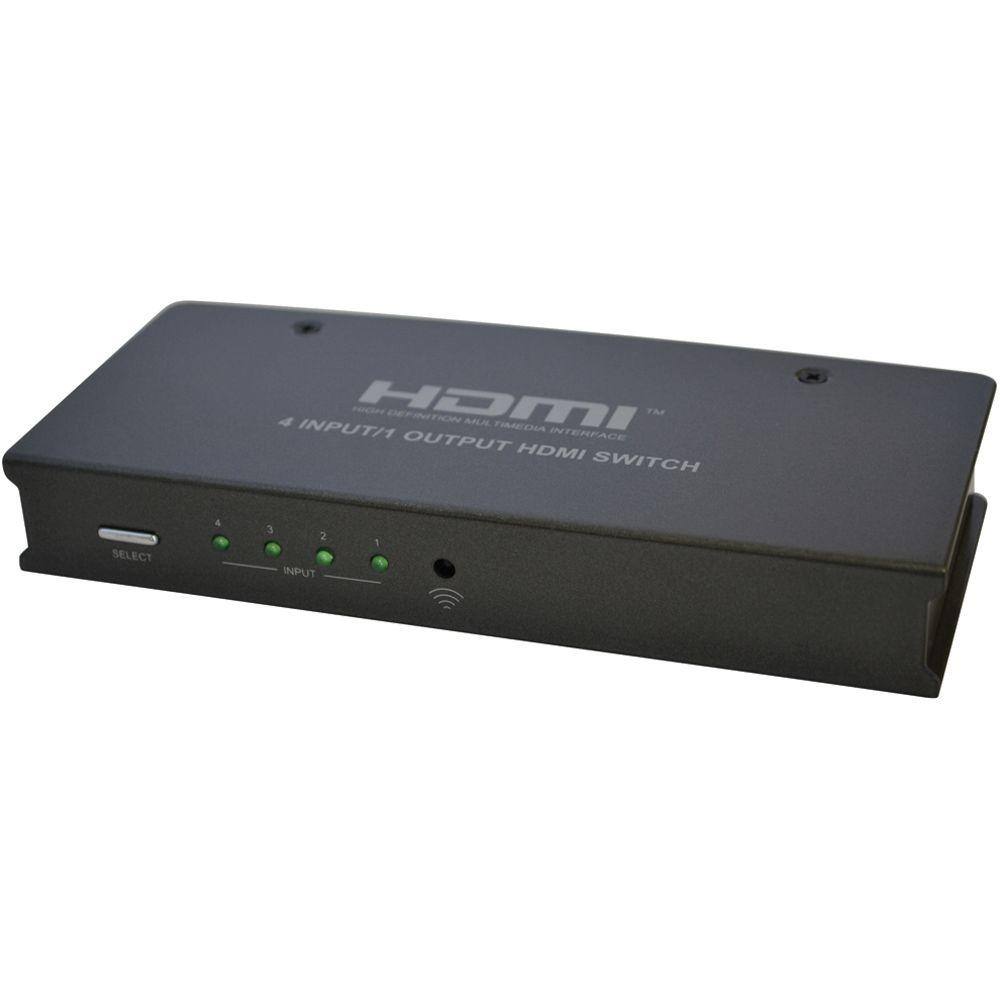 RF Link 4-Port HDMI Switcher with IR and Auto Switch HSW-4541 - The ...