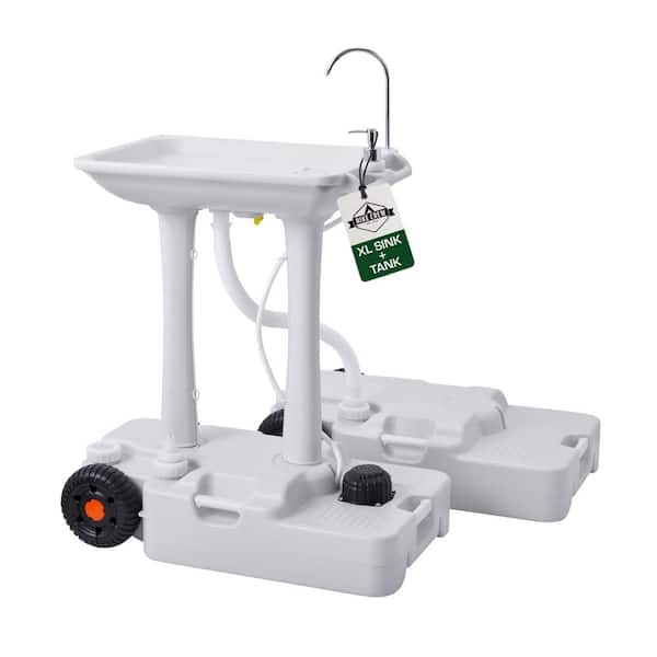 HIKE CREW XL Portable Sink & Waste Tank - XL Washing Station with 8 Gal ...