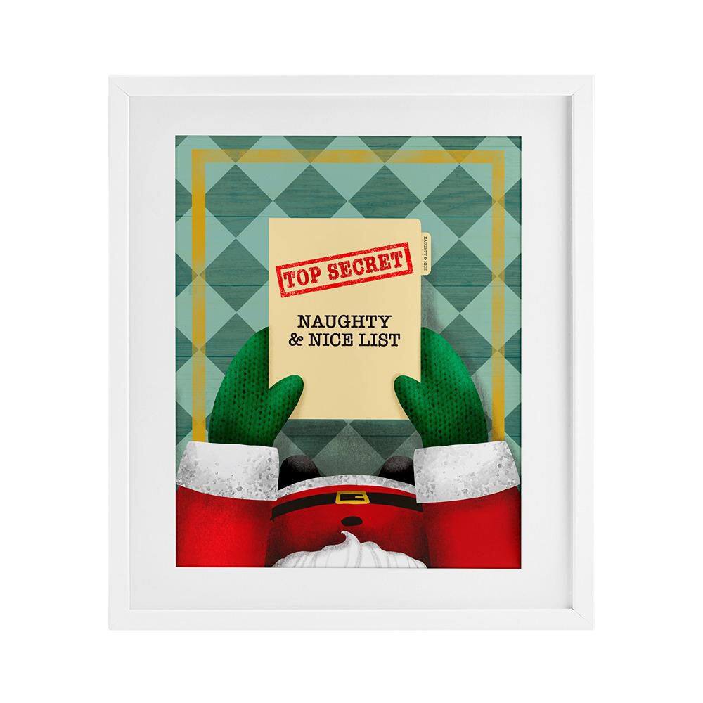 Stupell Industries Top Secret Santa List by Jilly Jack Designs Framed ...