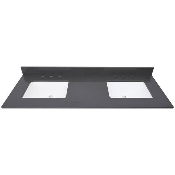 Avanity 61 in. W x 22 in. D Quartz Vanity Top in Lotte Radianz Ural ...