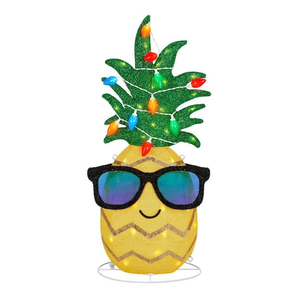 Home Accents Holiday 3 ft. Coastal LED Pineapple Holiday Yard Decoration Y51 25RT2542514 - The ...