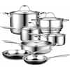 Cooks Standard Multi-Ply Clad 12-Piece Stainless Steel Nonstick ...