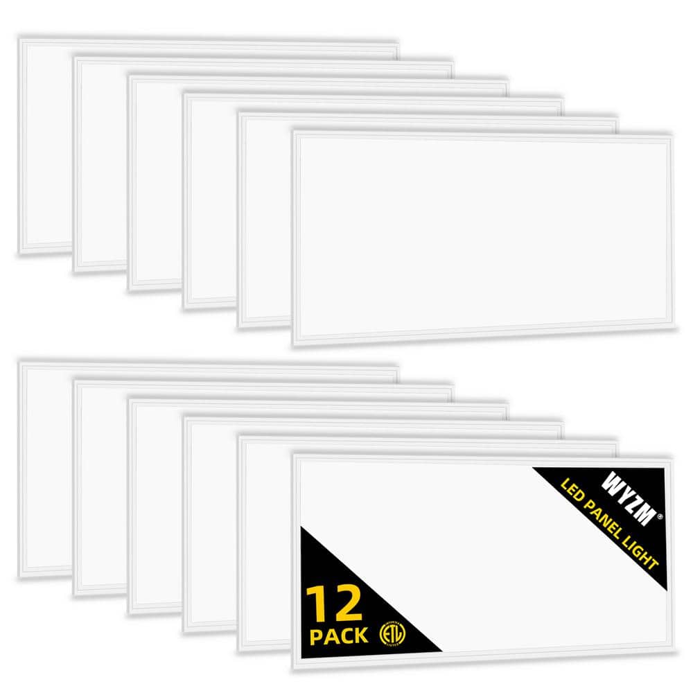 WYZM 2 ft. x 4 ft. 175-Watt Equivalent Integrated LED White Troffer ...