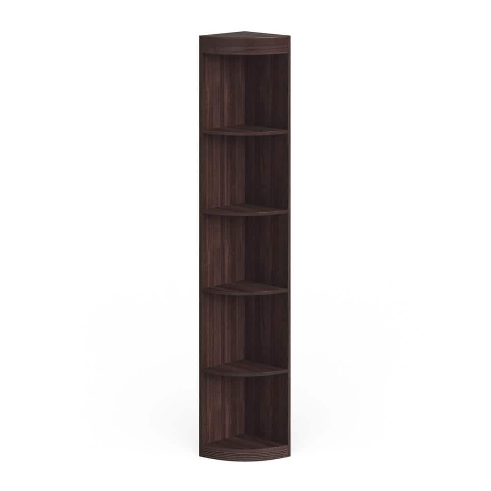 Corner bookcase espresso store