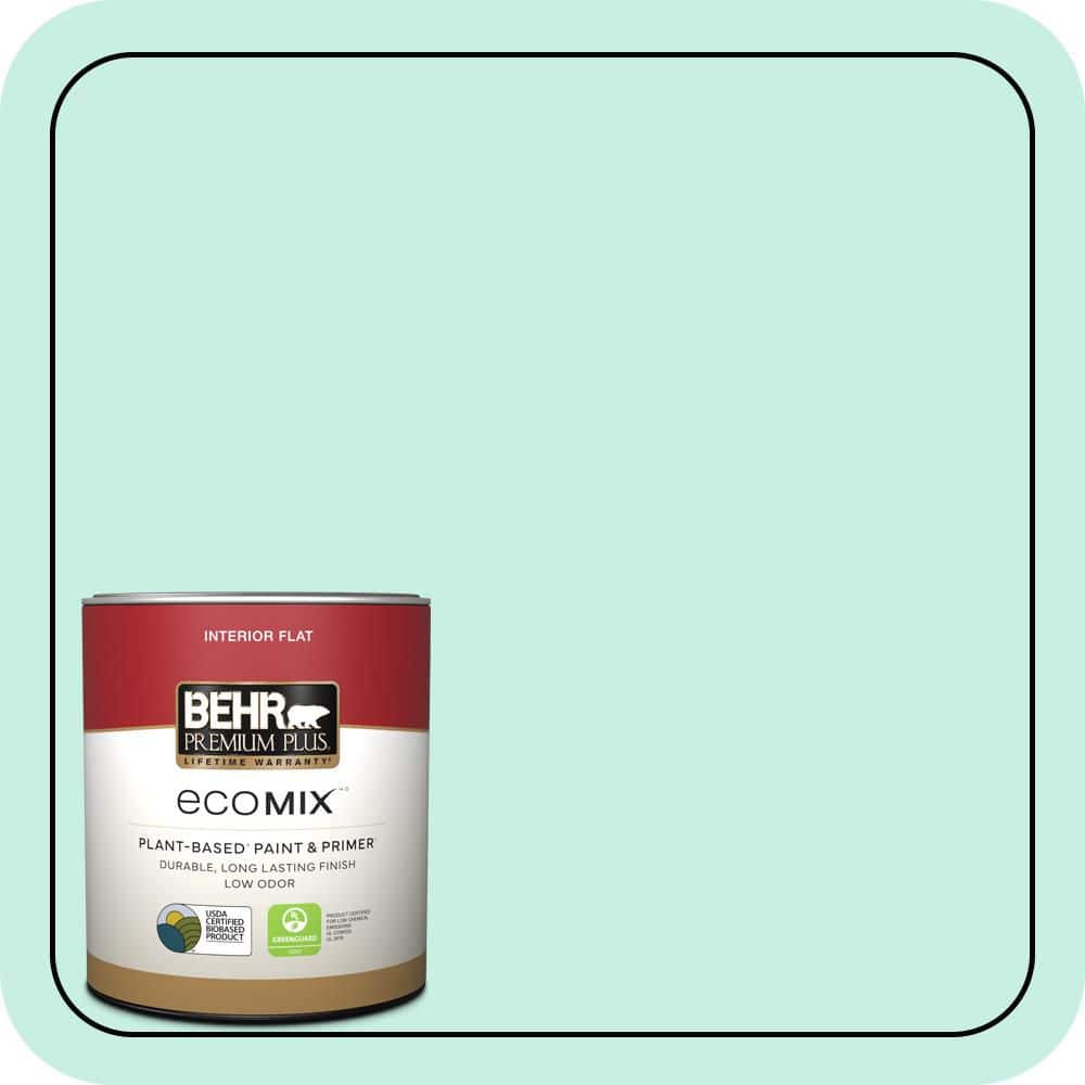 BEHR PREMIUM PLUS 1 qt. #P430-1 Summer House Flat EcoMix Plant-Based ...