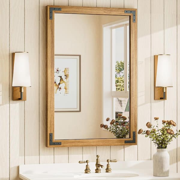 Reviews for KeonJinn 24 in. W x 36 in. H Rectangular Rustic Wood Framed ...