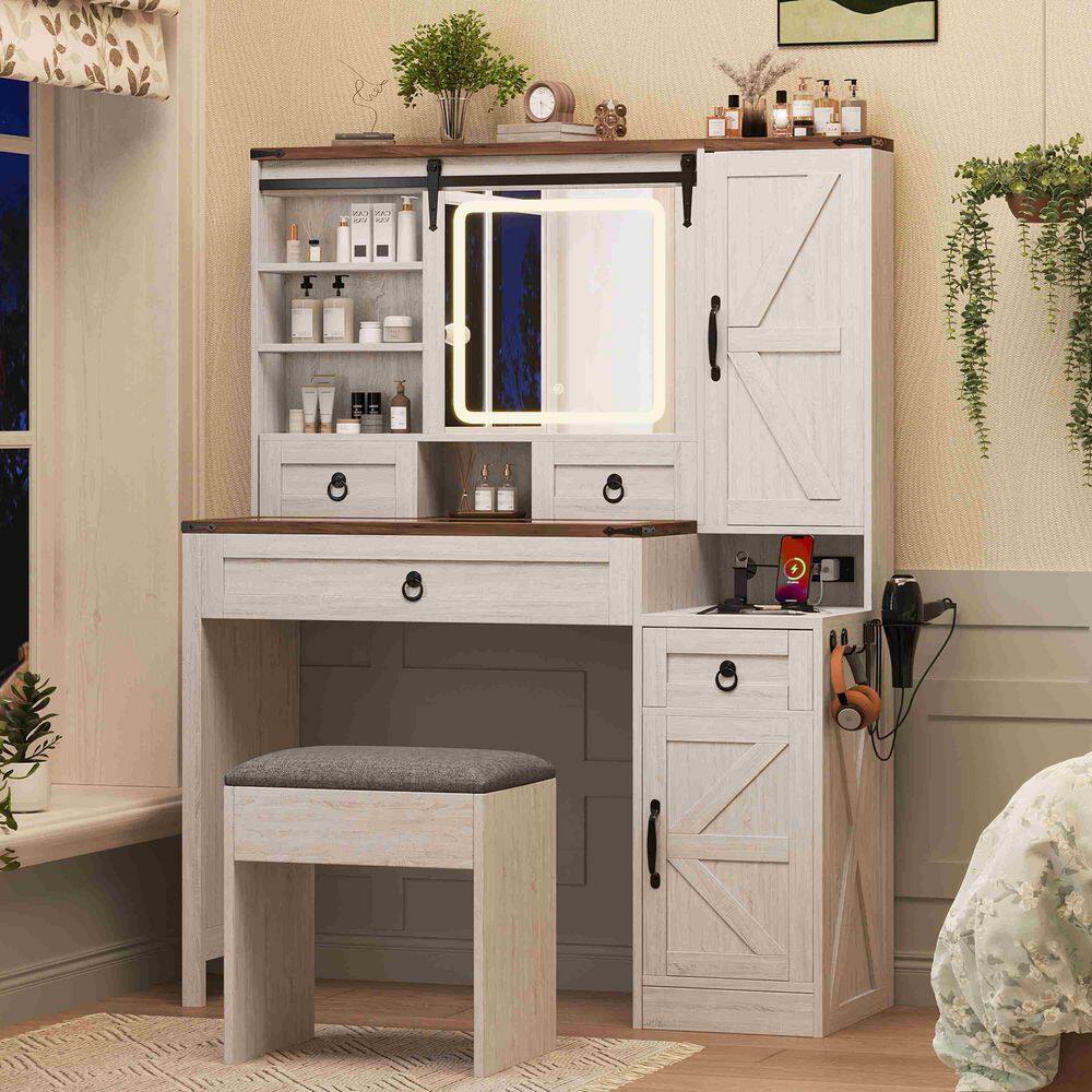 Vanity With Sliding Mirror