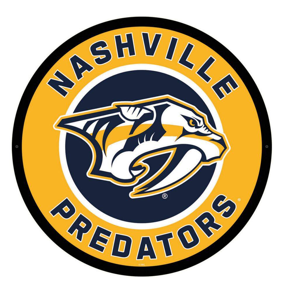 Evergreen Nashville Predators Round 23 in. Plug-in LED Lighted Sign ...