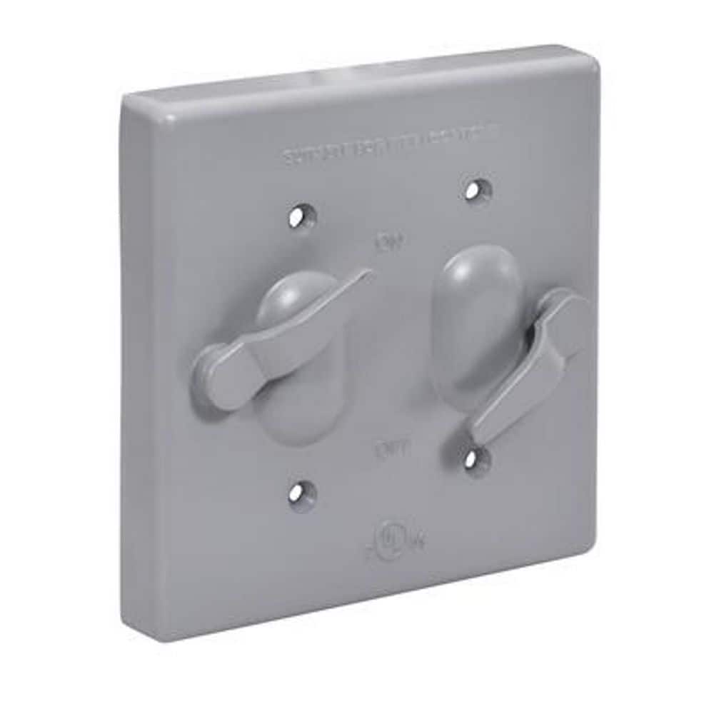 Southwire Weatherproof Heavy-Duty Toggle/Switch Double Gang Cover ...