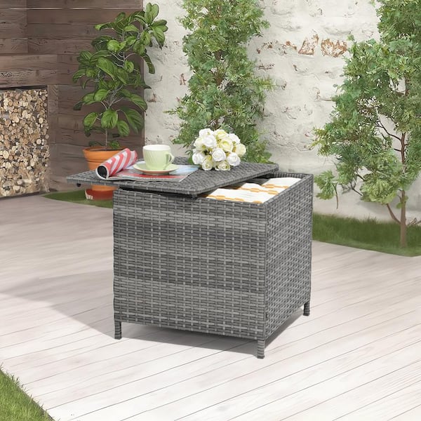 Grey wicker box store