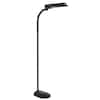 OttLite 50 in. Gooseneck Black Floor Lamp T81G5T-SHPR - The Home Depot