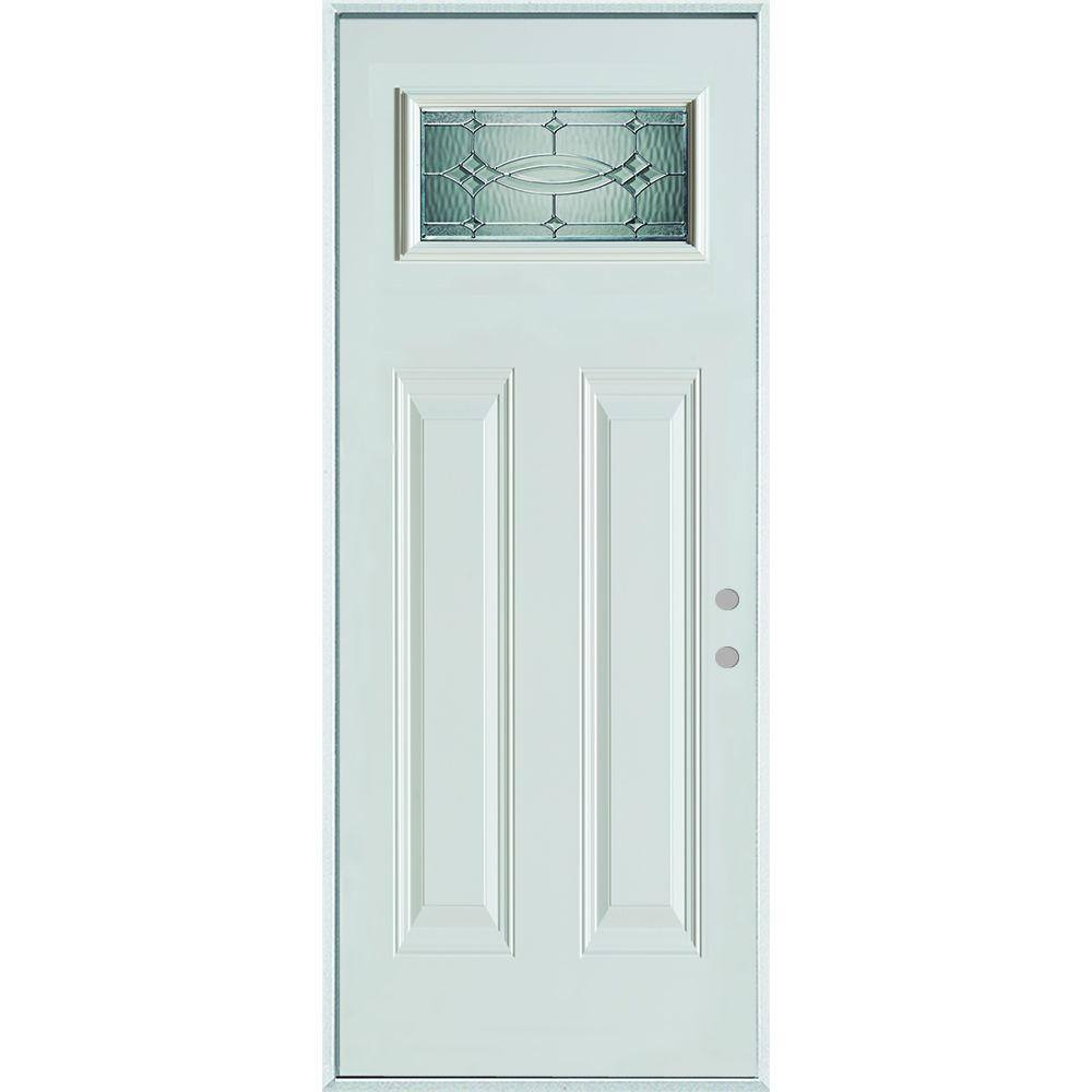 Stanley Doors 36 in. x 80 in. Diamanti Classic Zinc Rectangular Lite 2 ...