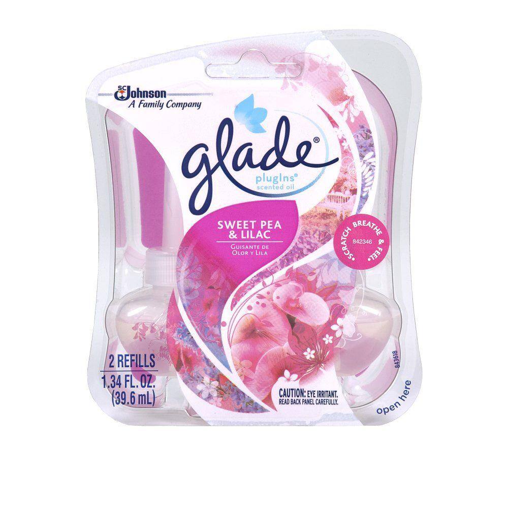 Glade PlugIns 1.34 oz. Sweet Pea and Lilac Scented Oil Refill (2-Pack ...