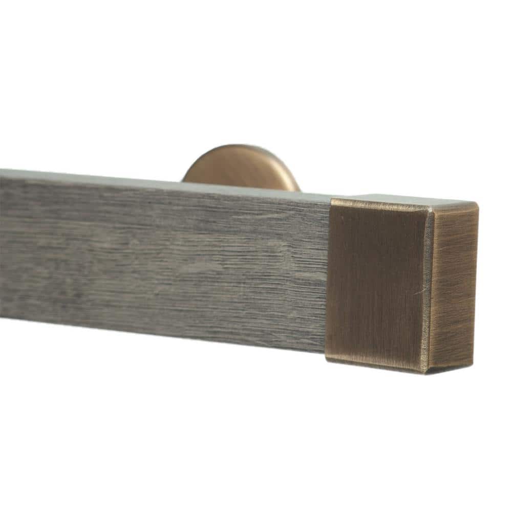 Art Decor Kontur Wood 96 in. Non-Adjustable Single Traverse Window ...