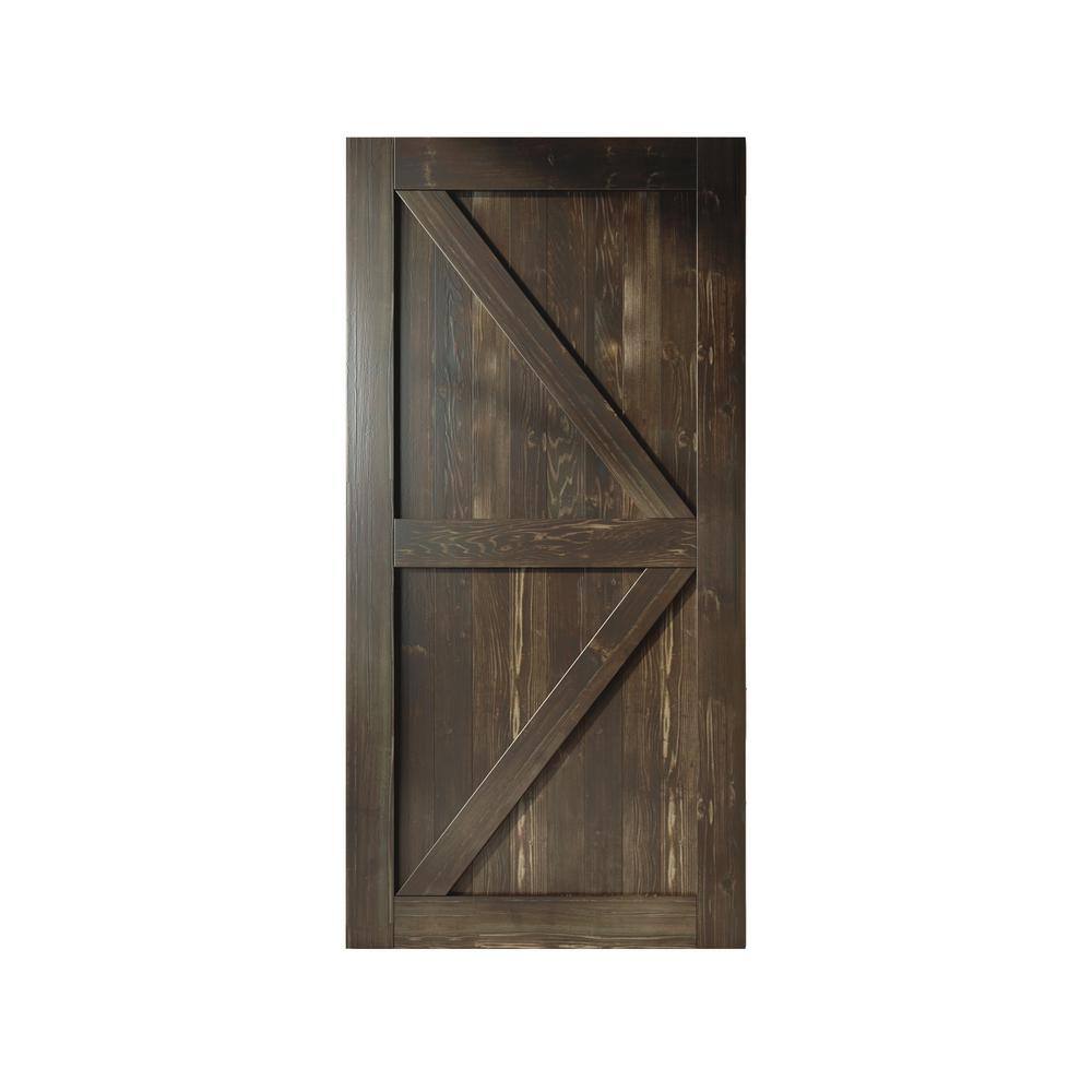 HOMACER 44 in. x 84 in. K-Frame Ebony Solid Natural Pine Wood Panel ...