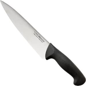 MARTHA STEWART EVERYDAY 8in. Stainless Steel Full Tang Chef's Knife in Dark Gray with Wood ...