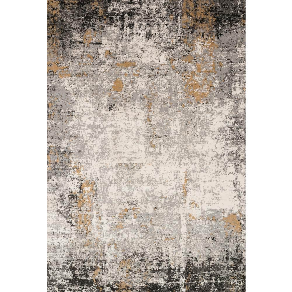 Loloi Alchemy Granite/Gold 3 ft. 4 in. x 5 ft. 7 in. Contemporary ...