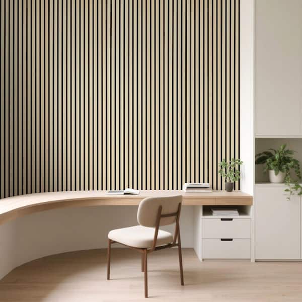 Art3dwallpanels 1/16 in. x 4 ft. x 8 ft. Yellow Raw Wood Square Edge ...