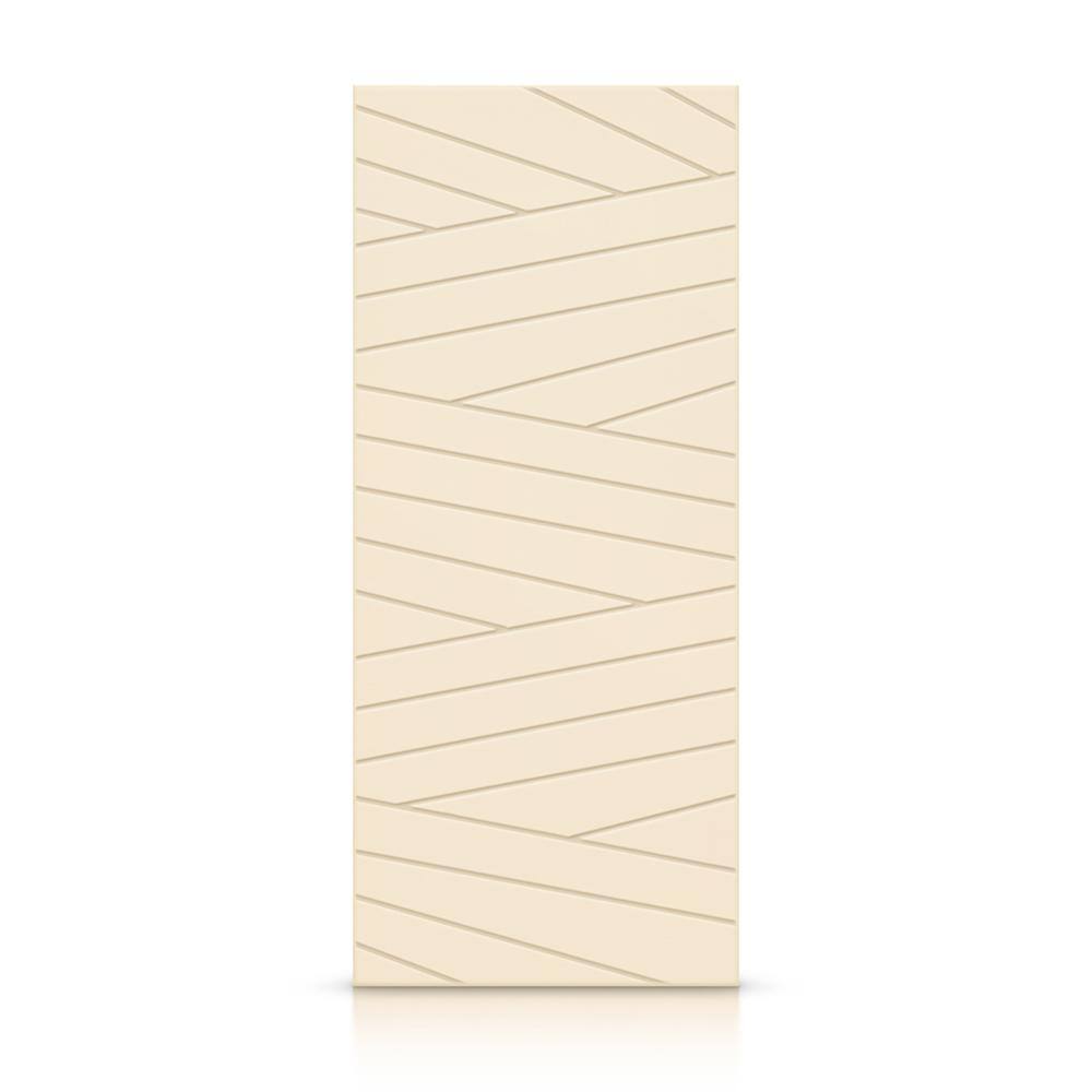CALHOME 42 in. x 80 in. Hollow Core Beige Stained Composite MDF ...