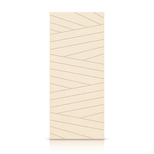 CALHOME 36 in. x 84 in. Hollow Core Beige Painted Composite MDF ...