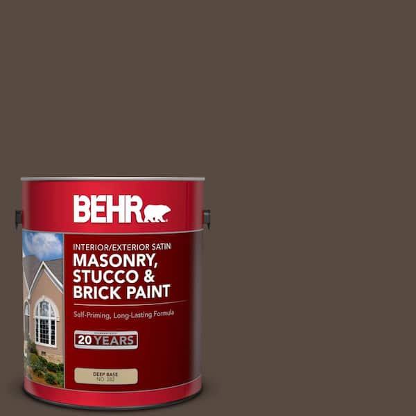BEHR 1 gal. #PPU5-19 Dark Truffle Satin Interior/Exterior Masonry ...