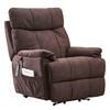 YOFE Brown Fabric Massage Chair Electric Power Lift Recliner Chair Sofa ...