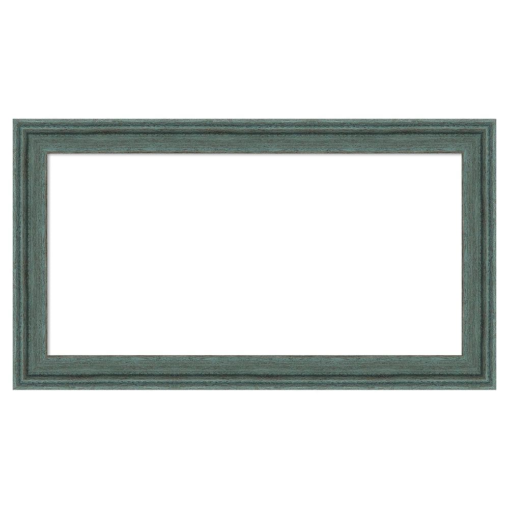 Amanti Art Upcycled Teal Grey 27 in. x 15 in. Wood Framed Dry Erase ...