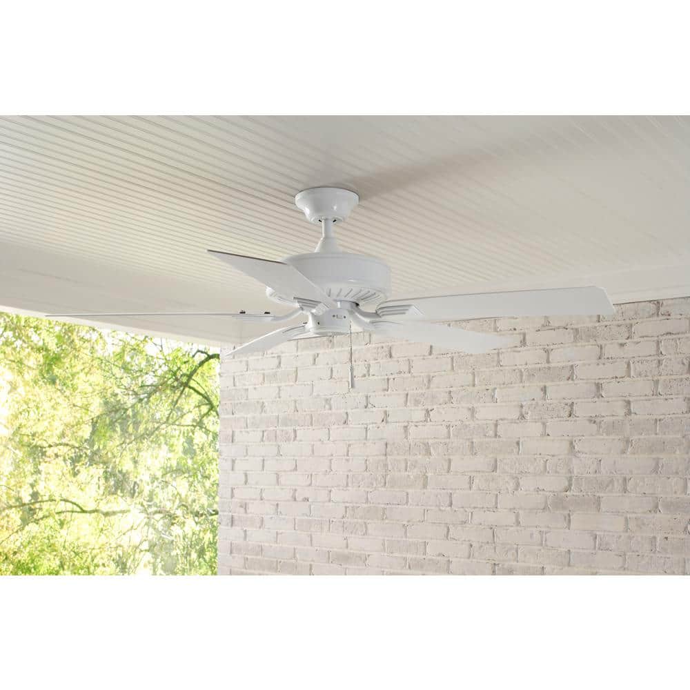 Hampton Bay Barrow Island 52 in. Indoor/Outdoor Wet Rated White Ceiling ...