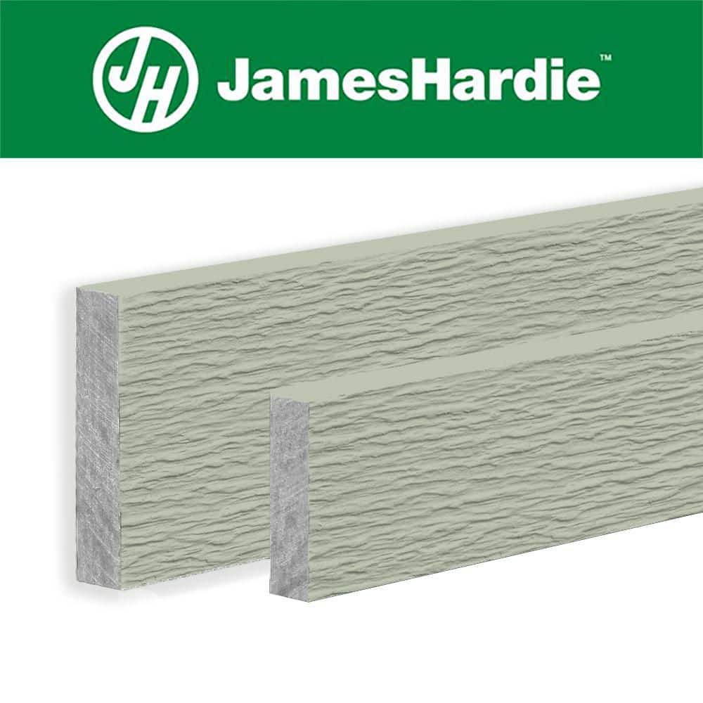 James Hardie Hardie Trim HZ5 0.75 in. x 2.5 in. x 12 ft. Primed Rustic ...