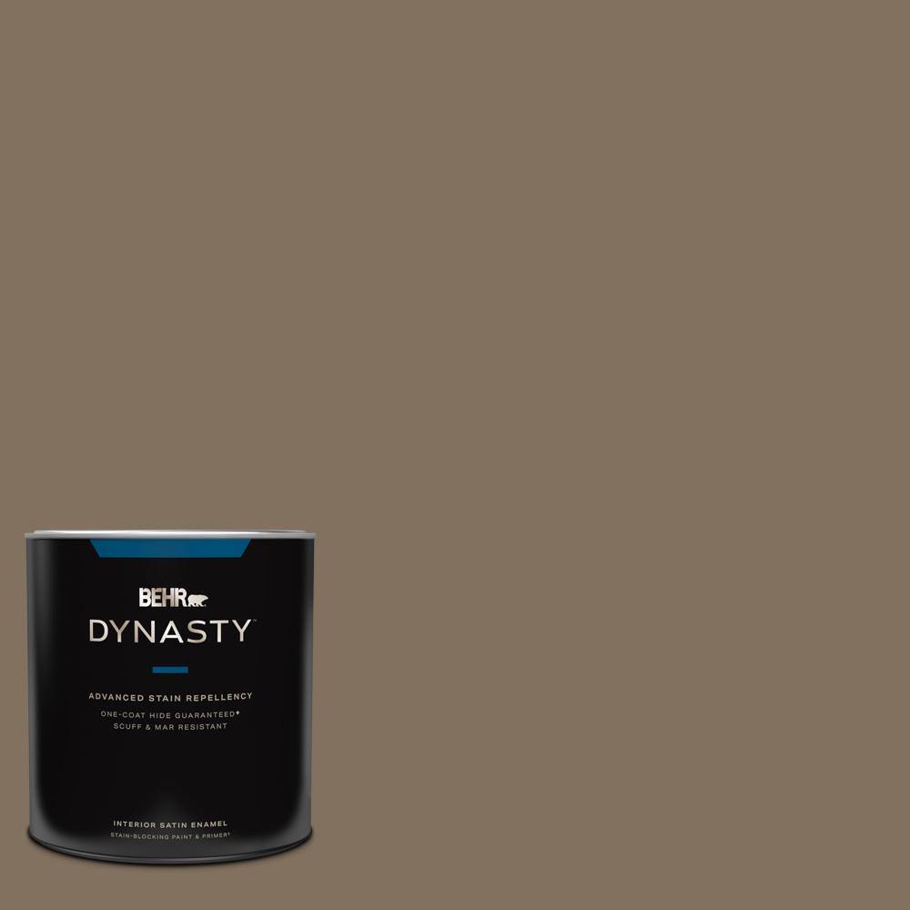 BEHR DYNASTY 1 qt. #PPU5-04 Mocha Latte One-Coat Hide Satin Enamel ...