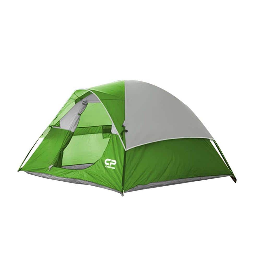 Cesicia Outdoor 7 ft. x 7 ft. x 47 in. 3-Person Green Fabric Camping ...