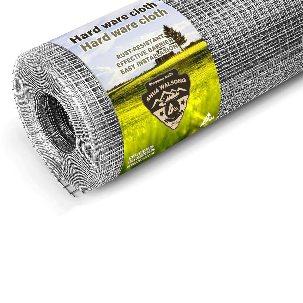 Angel Sar 12 in. x 20 ft. 23-GA 1/4-Galvanized Wire Mesh Roll, Chicken ...
