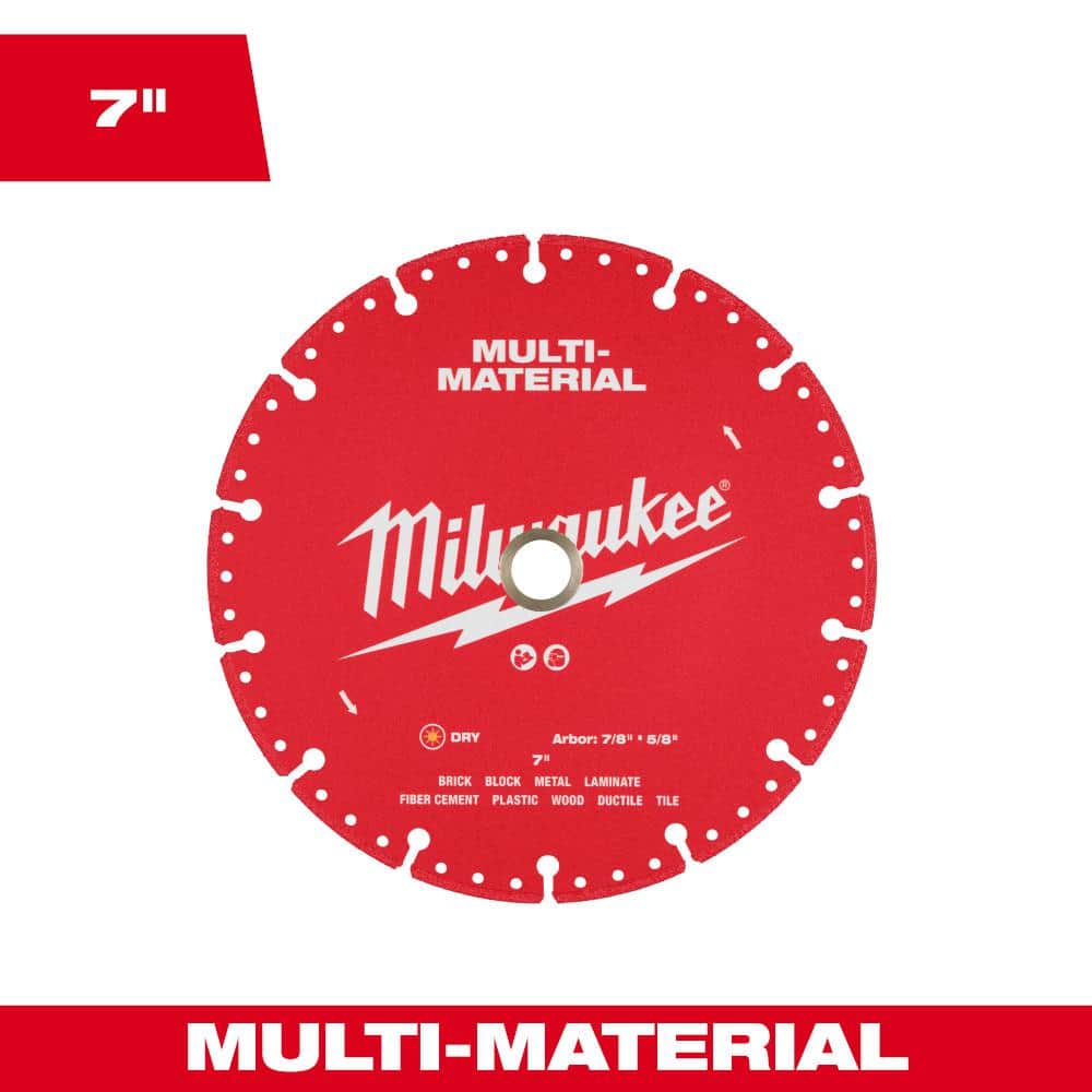 Milwaukee 7 in. Multi-Material Diamond Blade 49-93-9607 - The Home Depot