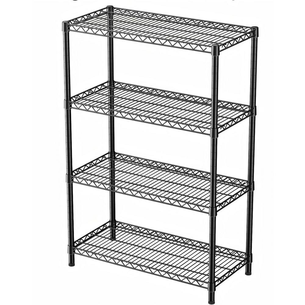 Huluwat 4-Tier Steel Adjustable Wire Garage Storage Shelving Unit in ...