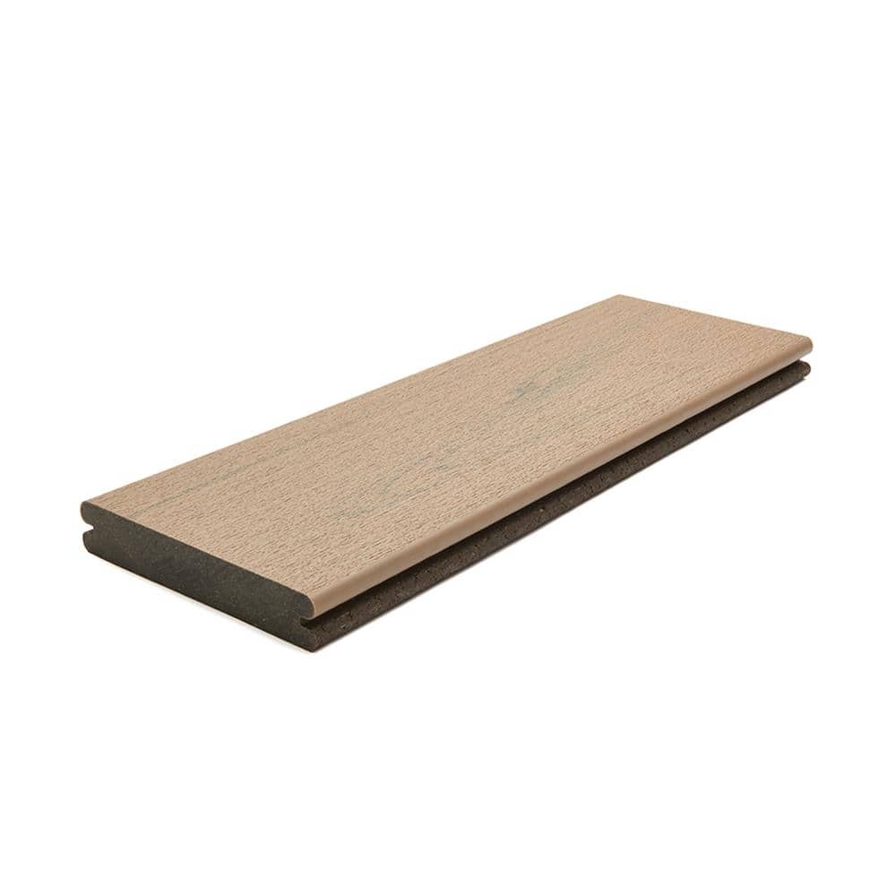 Trex Transcend Lineage 1 in. x 6 in. x 1 ft. Carmel Composite Deck ...