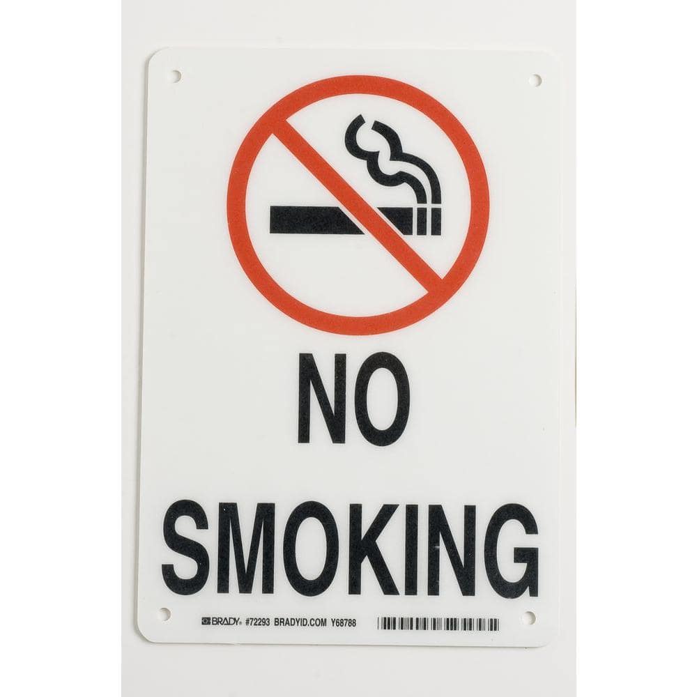 Brady 10 in. x 7 in. Fiberglass No Smoking Sign 72293 - The Home Depot