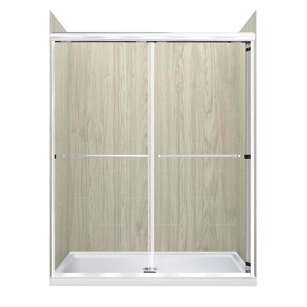 CRAFT + MAIN Cove Sliding 48 in. L x 34 in. W x 78 in. H Center Drain ...