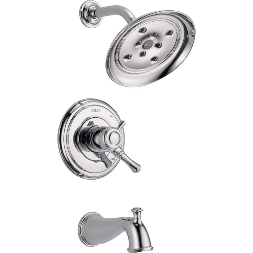 Delta Cassidy 1-Handle H2Okinetic Tub and Shower Faucet Trim Kit Only ...
