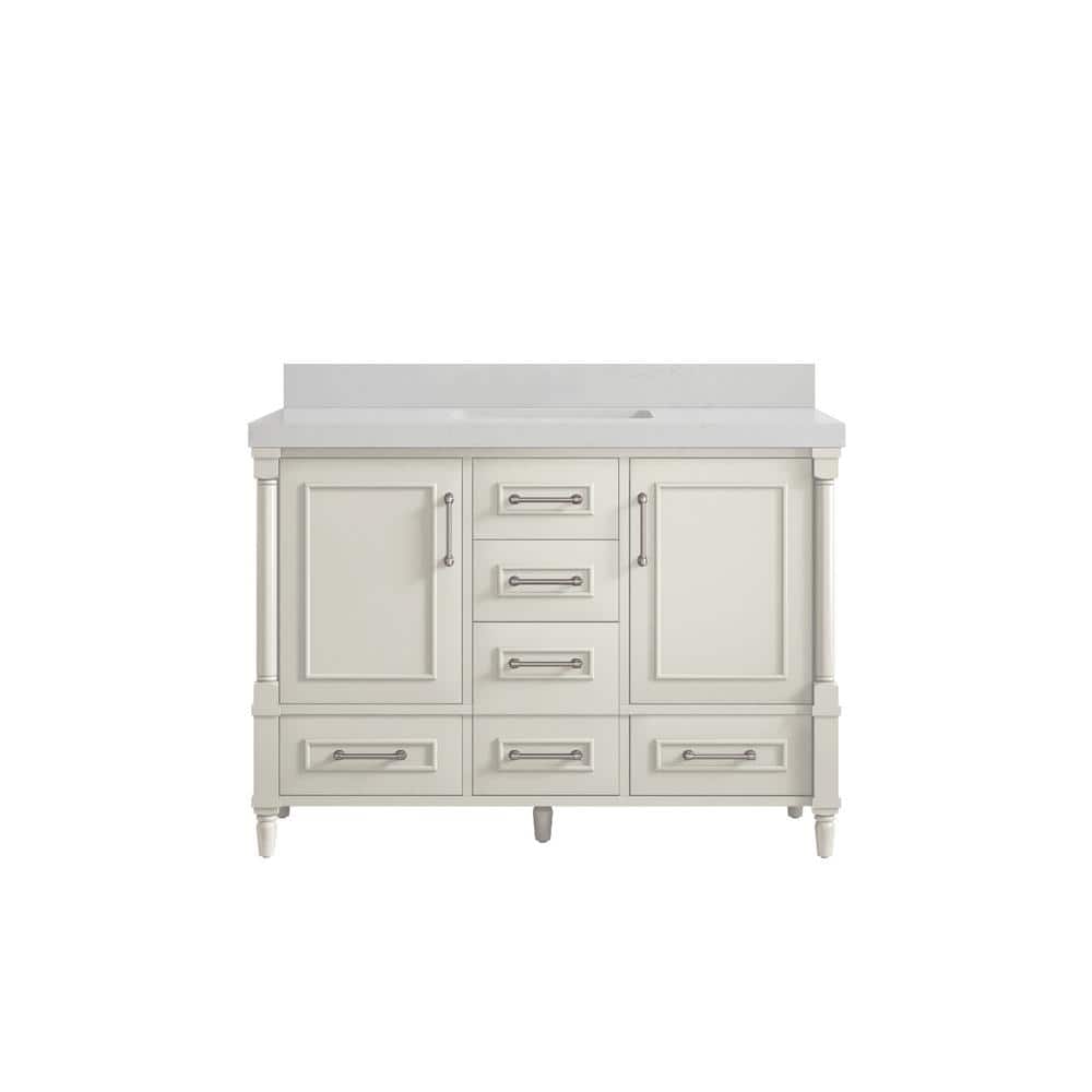 Willow Collections Hudson 48 in. Single Sink Freestanding Alabaster ...