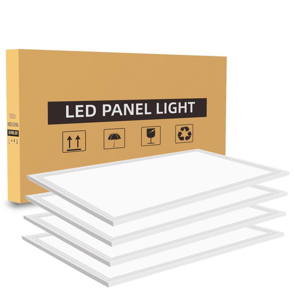 WYZM 2 ft. x 4 ft. 7800 Lumens Integrated LED Panel Light, 5000K White ...