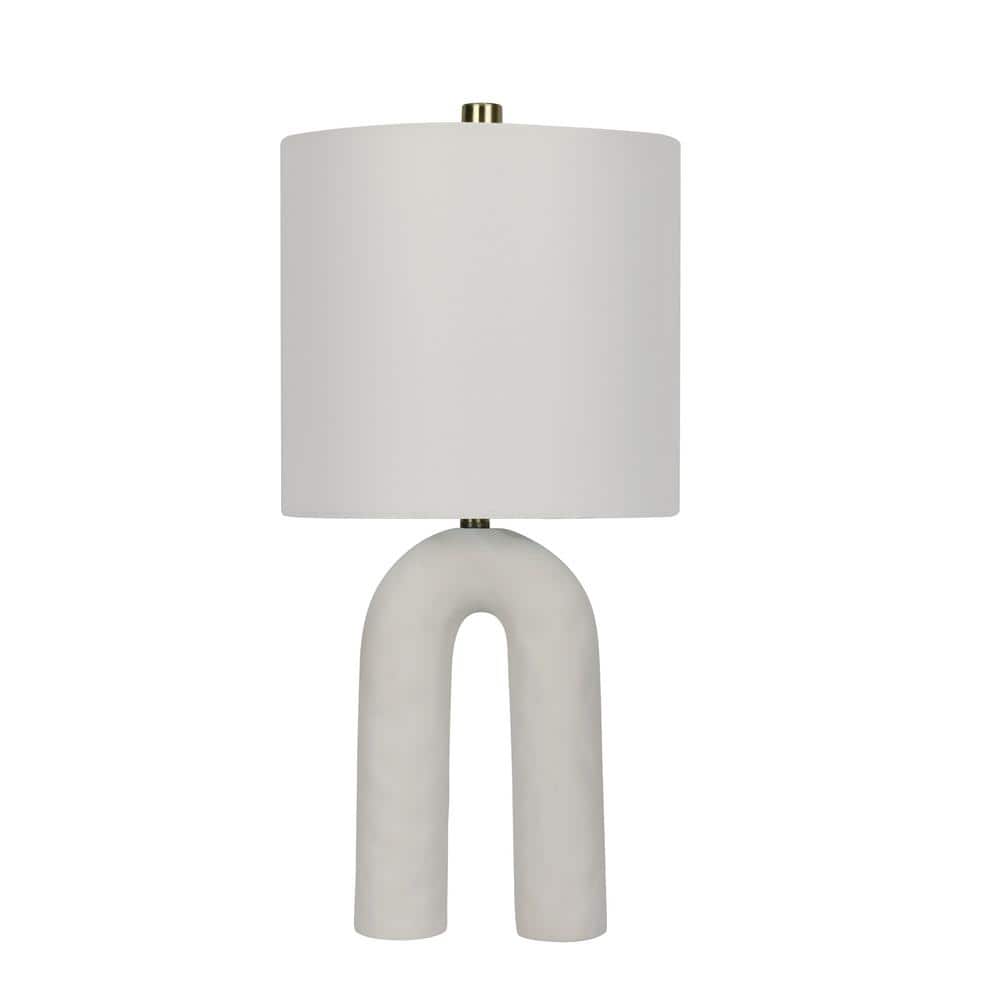 Fangio Lighting 23.75 in. White Modern, Inverted U-Shaped Indoor Table ...