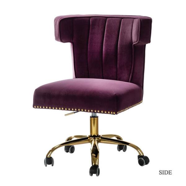 JAYDEN CREATION Alla Purple Swivel Task Chair OFM0001-PURPLE - The Home ...