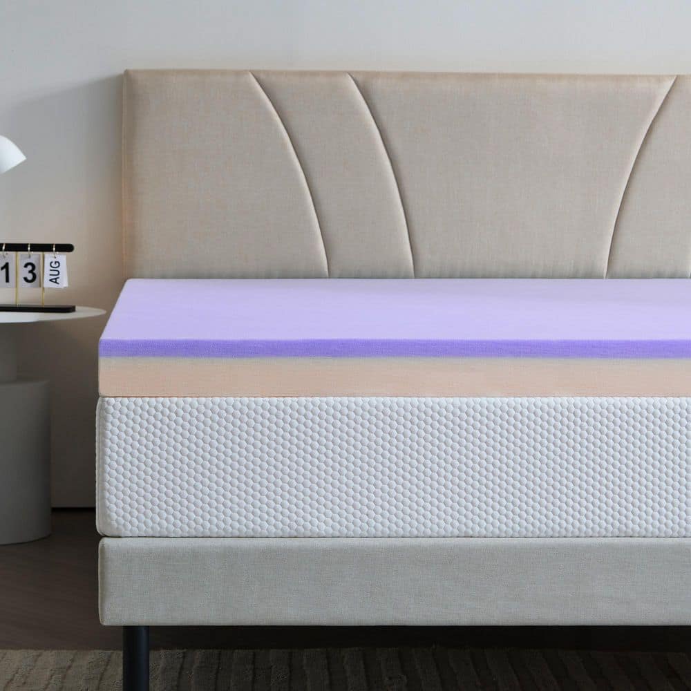 Twolike 2 in. Full Size Memory Foam Topper Breathable Design and ...