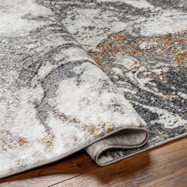 Livabliss San Francisco Dark Gray Abstract 9 ft. x 12 ft. Indoor Area ...